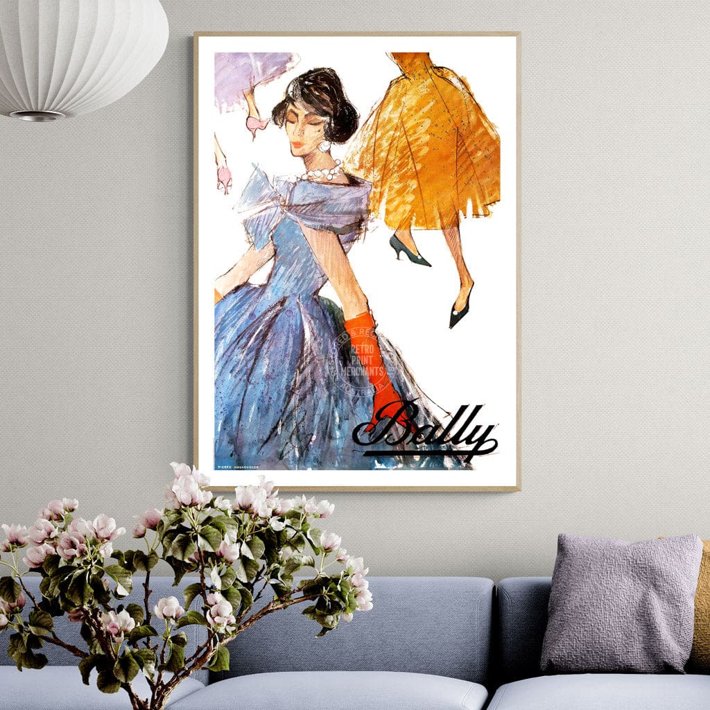 Bally Women 1957 Vintage Poster Print | Retro Print Merchants