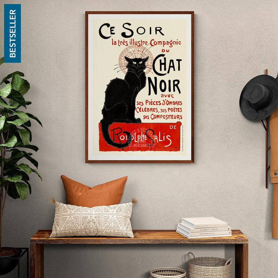 The Black Cat Le Chat Noir Vintage Poster Print | Retro Print Merchants