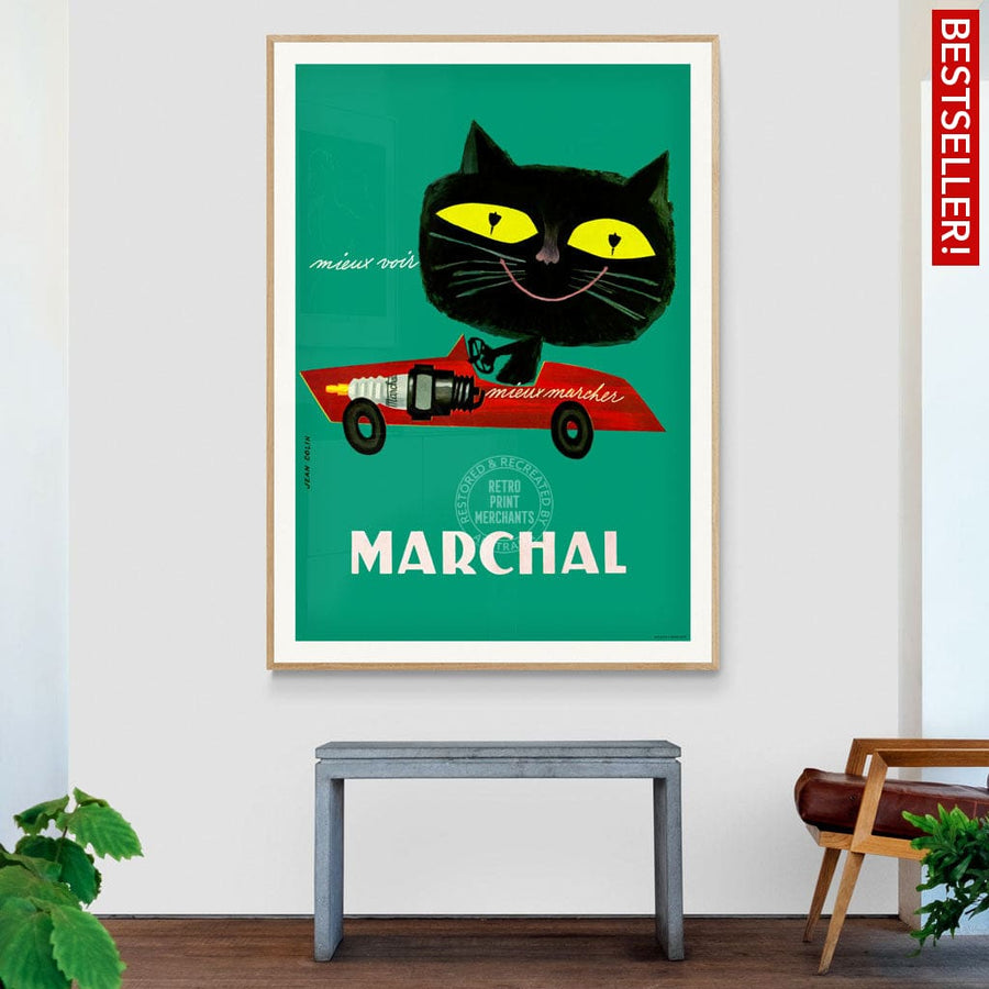 Marchal Cat Wall Print | Retro Print Merchants