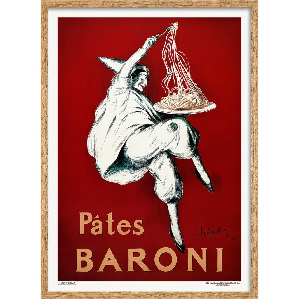 Pates Baroni Pasta Retro Vintage Poster Print | Retro Print Merchants